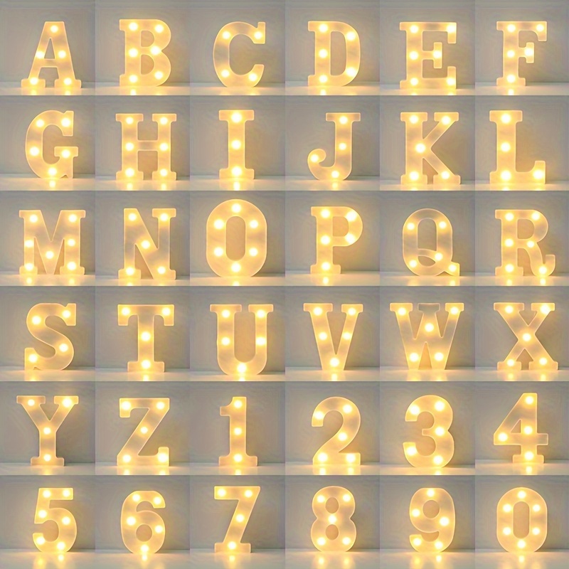 Luces De Letras De Marquesina Led 16,0 Cm - Marco De Pvc Con Alfabeto Y ...