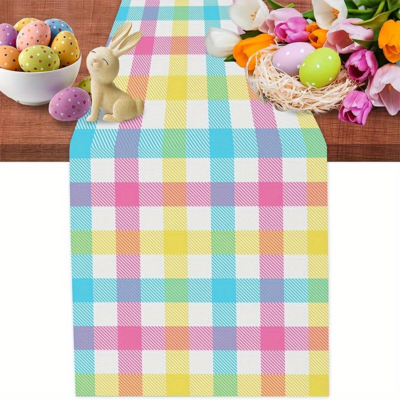 Table Runner 8 Seats Buffalo Colored Lattice Rustic - Temu Philippines