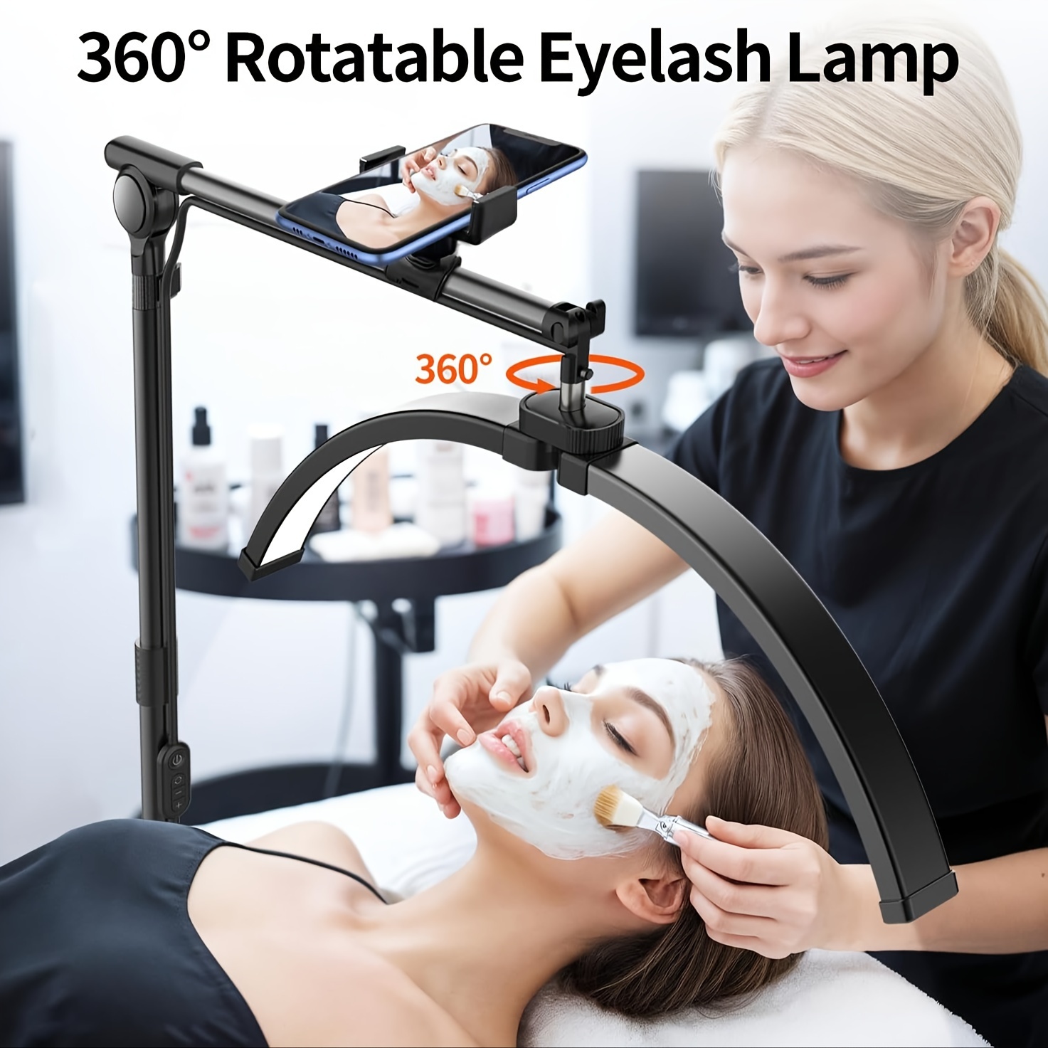 29inch Lash Light For Eyelash Tech, Foldable Floor Lash Lamp For ...