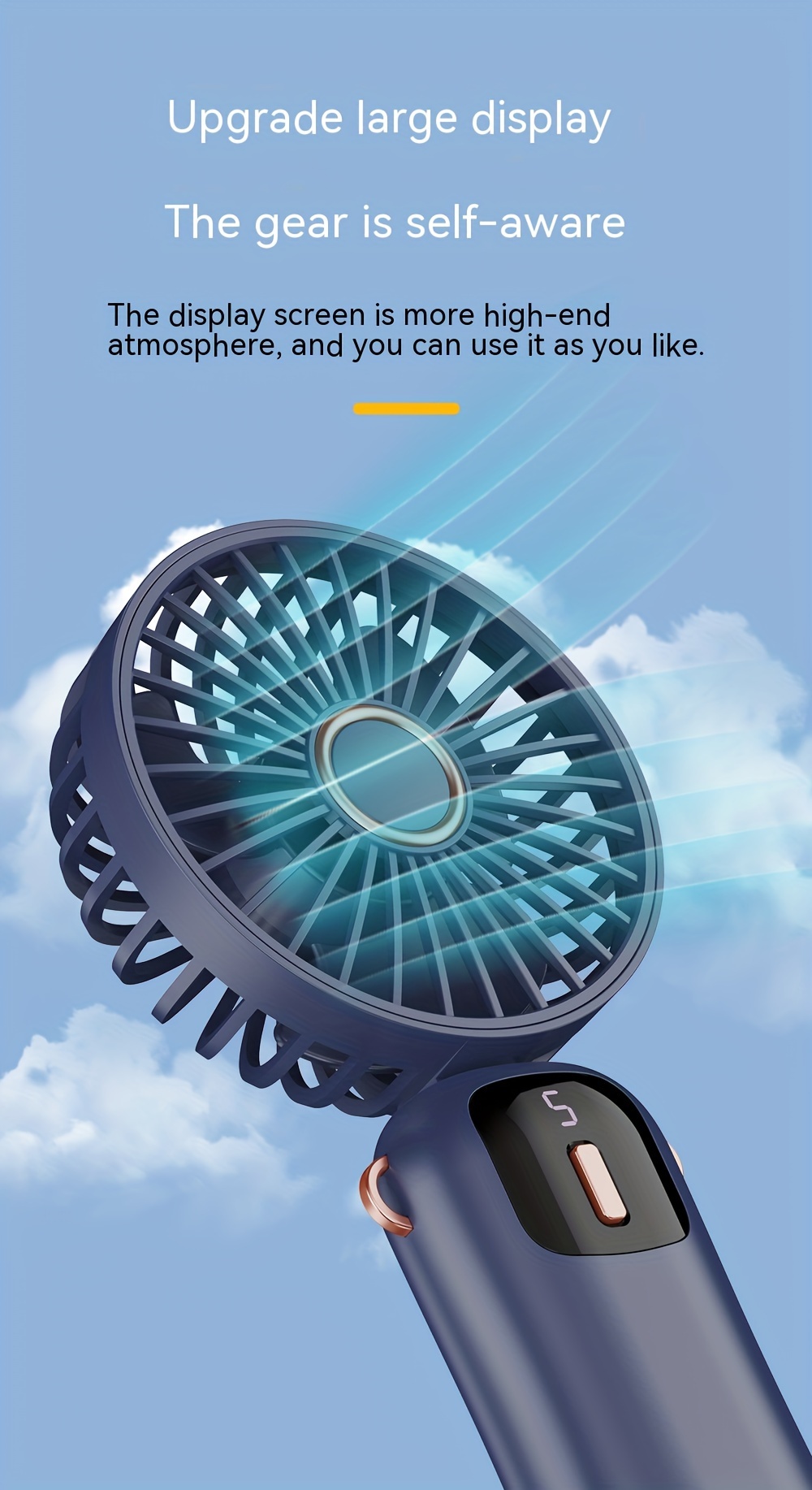 Portable Mini Usb Fan Rechargeable Lithium Battery 5 Speeds - Temu ...