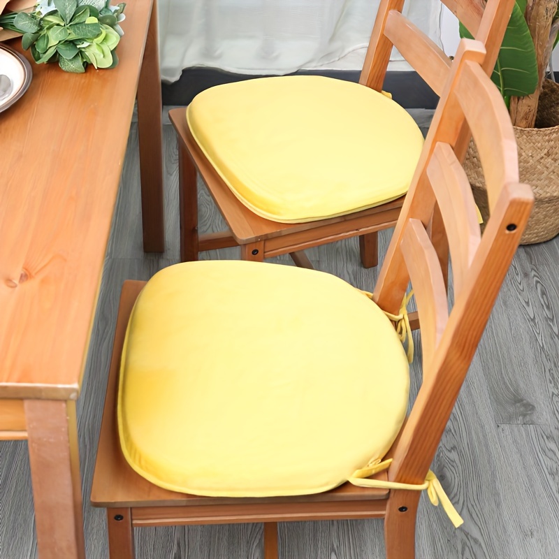 Modern Style Solid Color Velvet Chair Cushion Ties Dining - Temu Australia