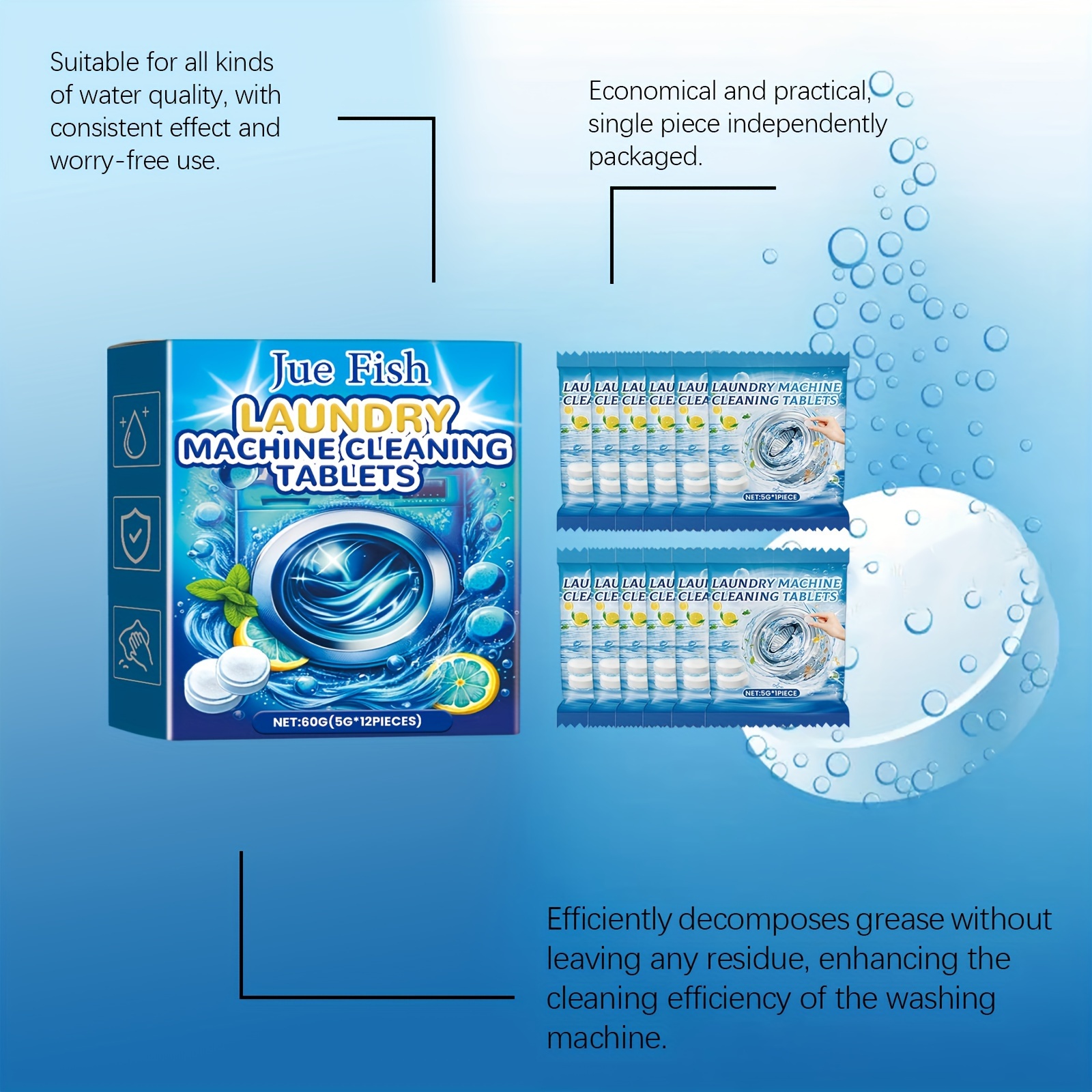 Laundry Machine Cleaning Tablets: Effortlessly Eliminate Dirt And Odors ...