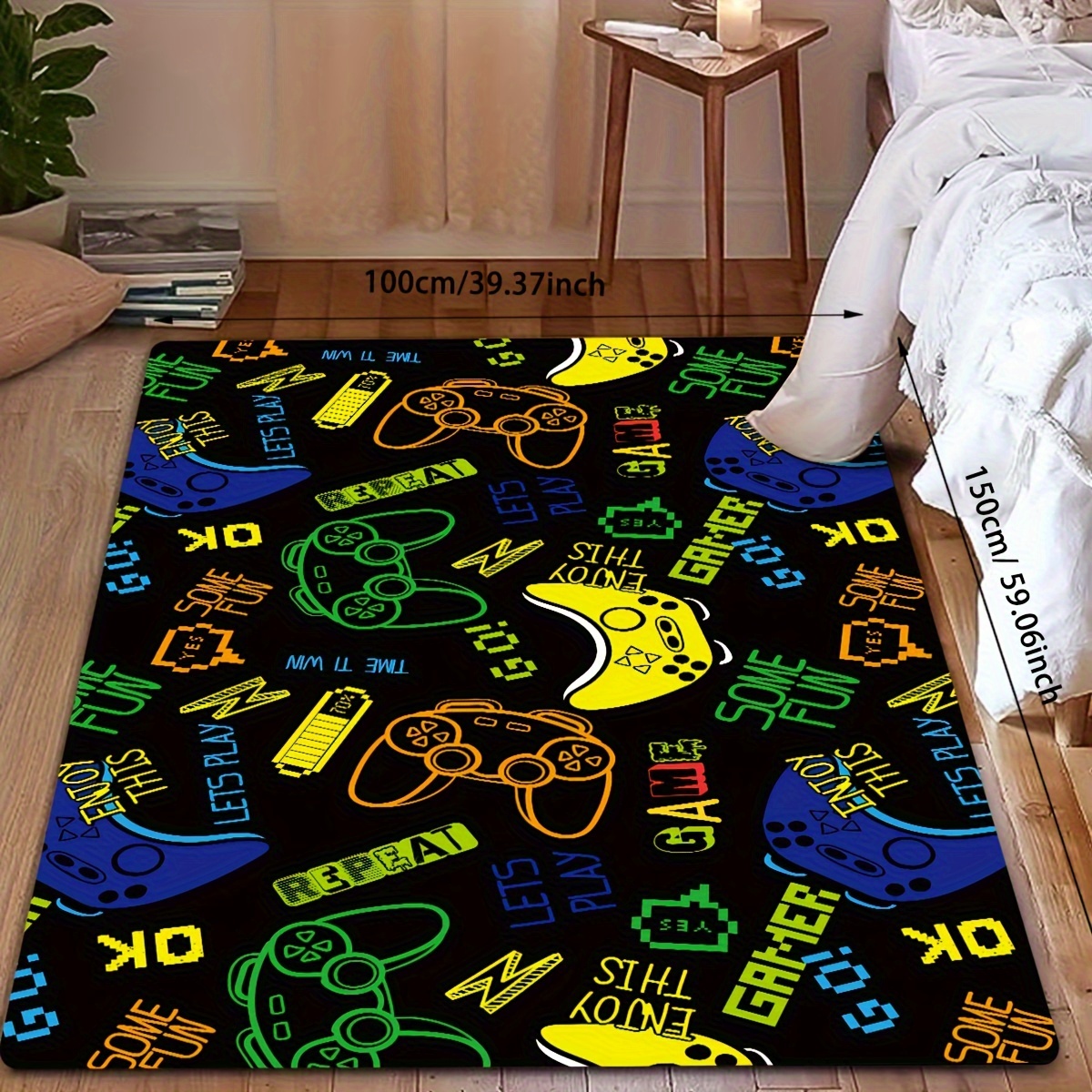 living room area rug gaming machine elements printed rug - Temu Australia