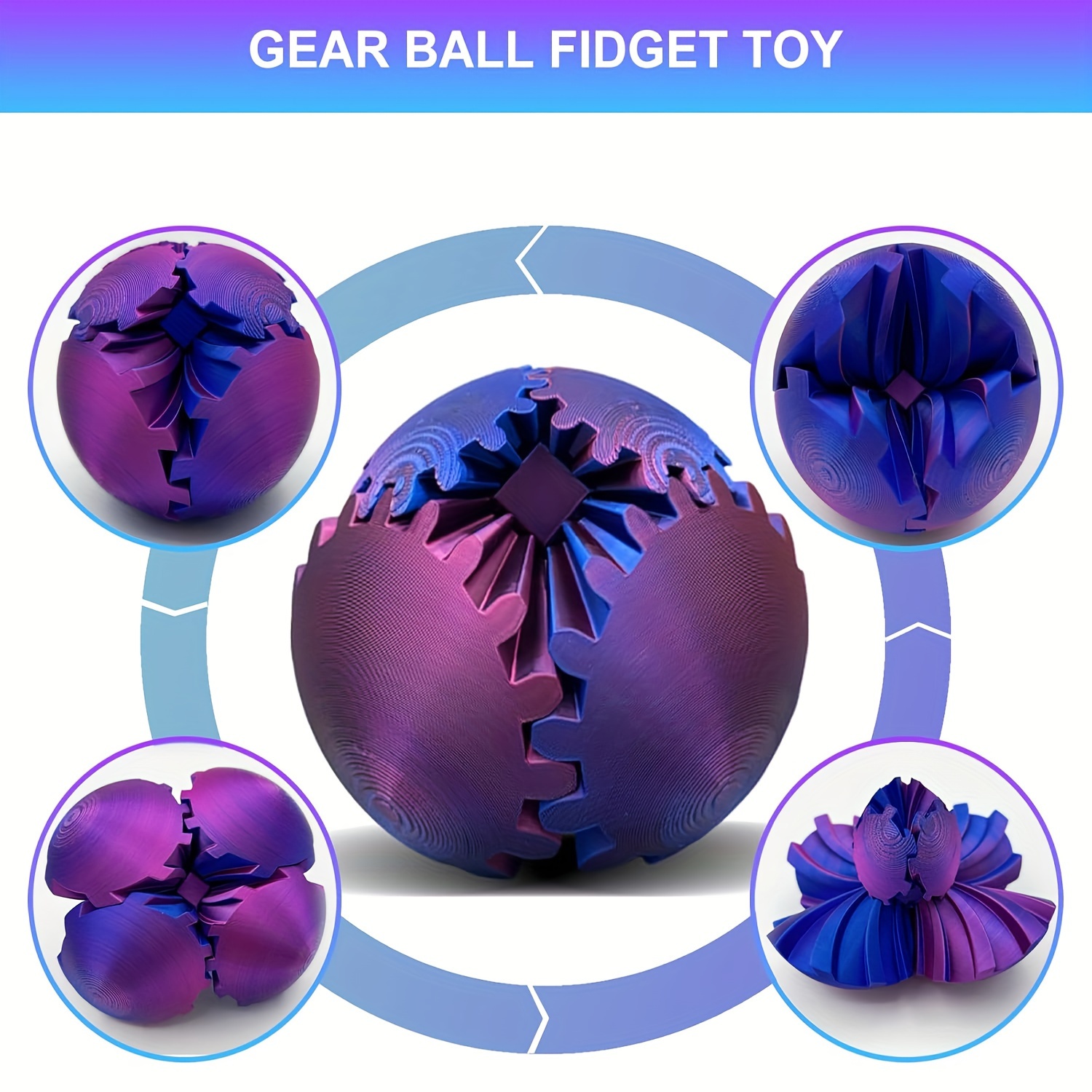 Steampunk Gear Ball Fidget Toy 3d Printed Spinning Cube - Temu Australia