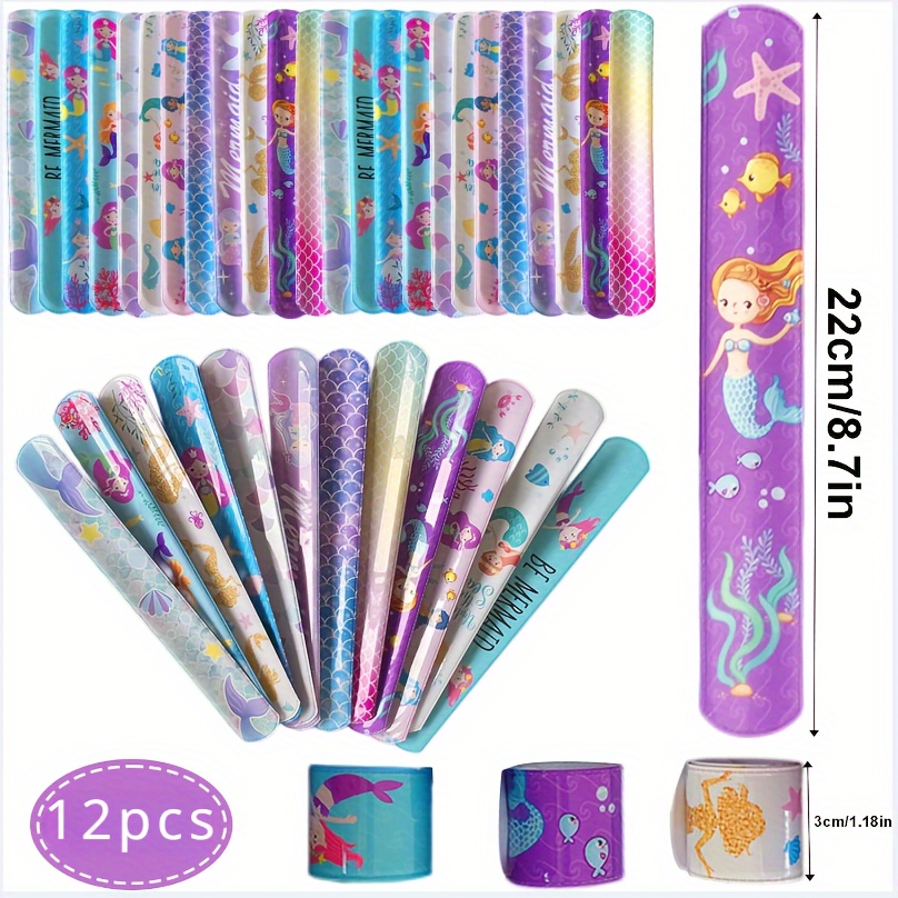12pcs Mermaid Slap Bands Mermaid Slap Bracelets Wristbands - Temu United