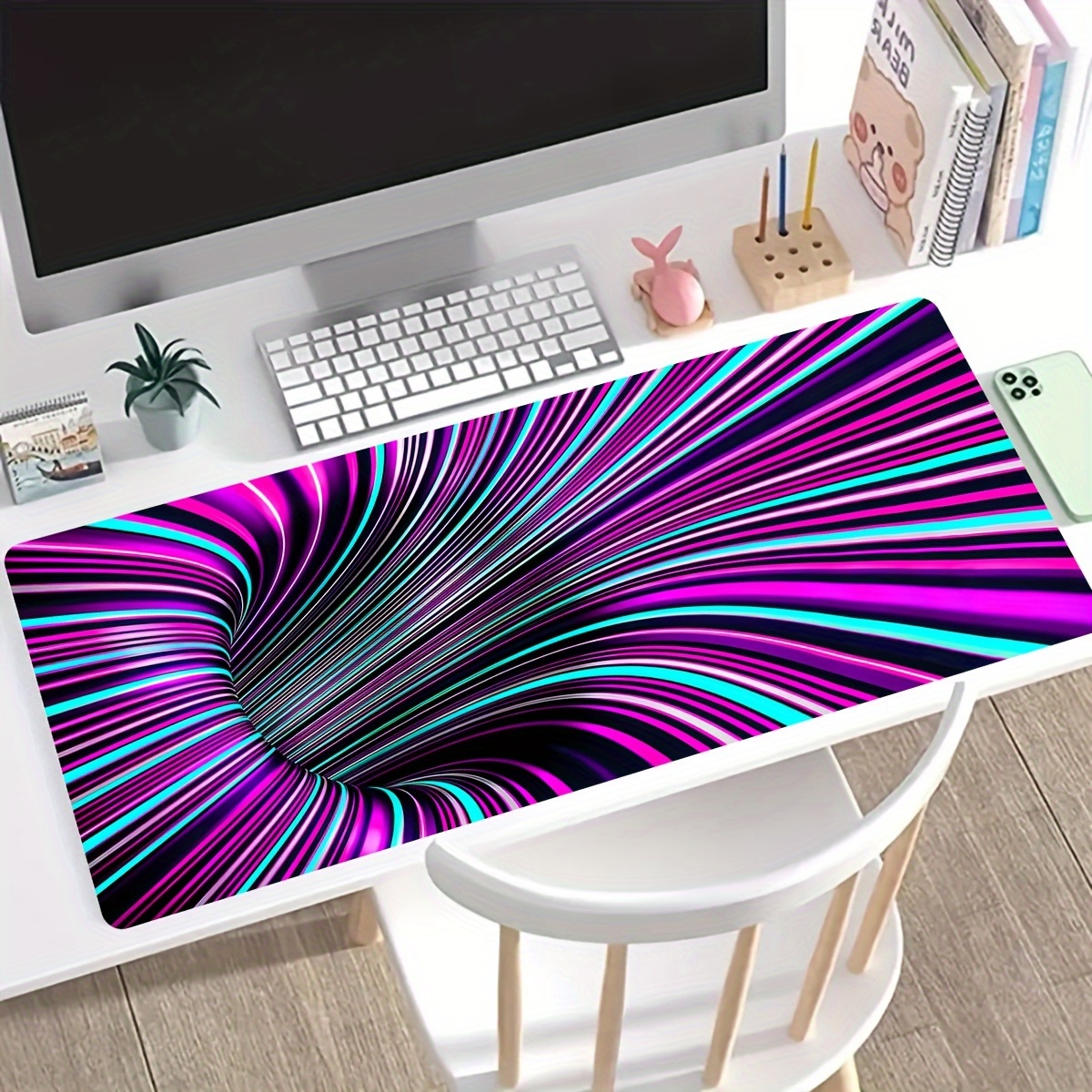 3d Swirl Pattern Mouse Pad Colorful Desk Pad Mouse Mat - Temu Canada