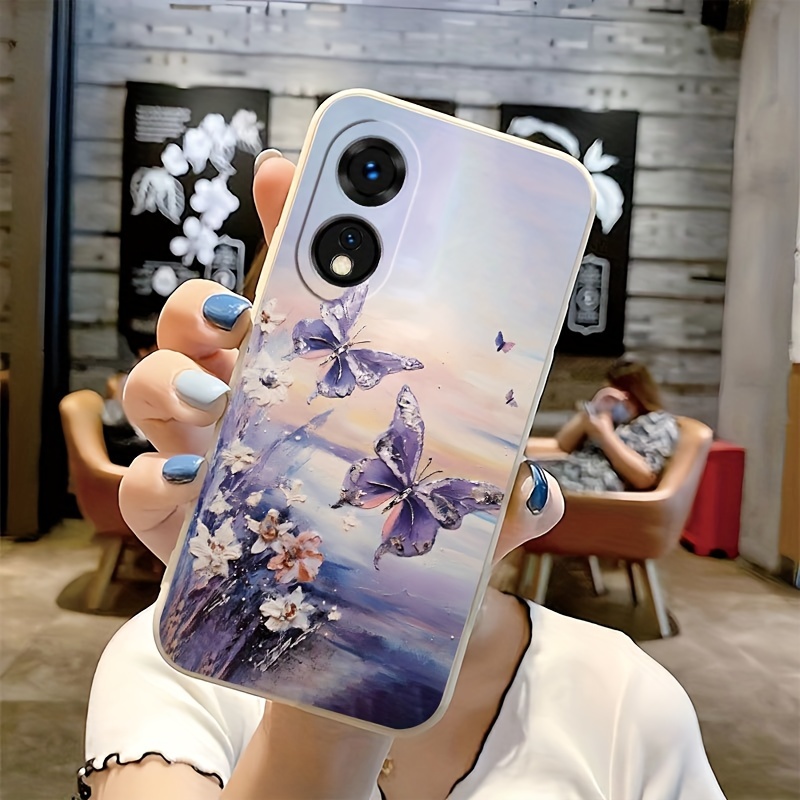 Flower Pattern Protective Shockproof Phone Case Oppo - Temu United Kingdom