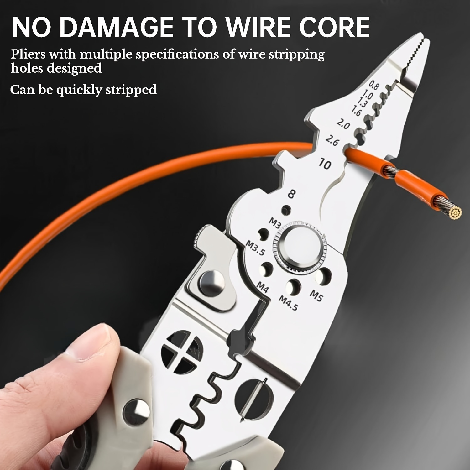 8 5 Inch Industrial Grade Stainless Steel Wire Stripper - Temu Canada