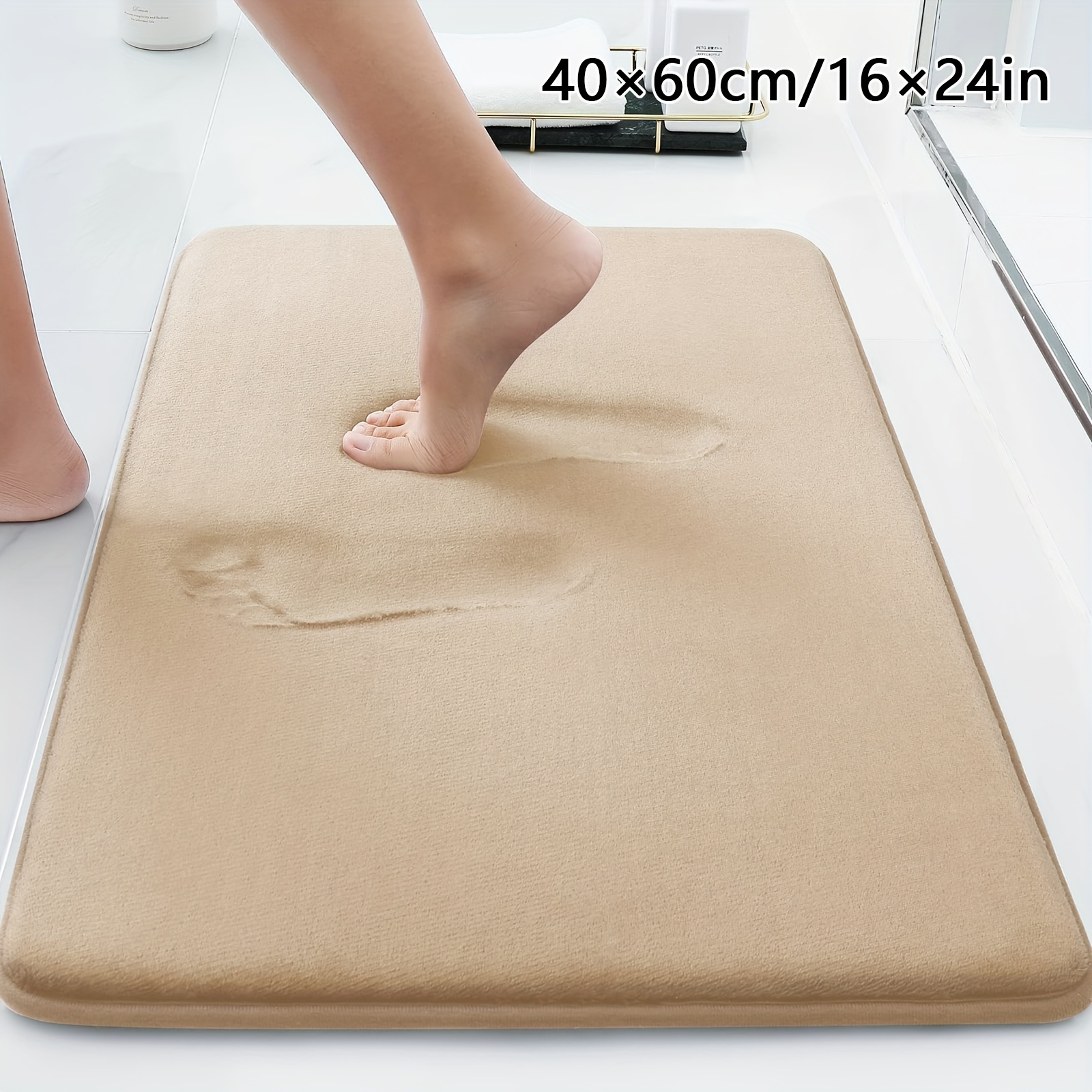 sponge flat bathroom anti slip mat bathroom water absorption Temu