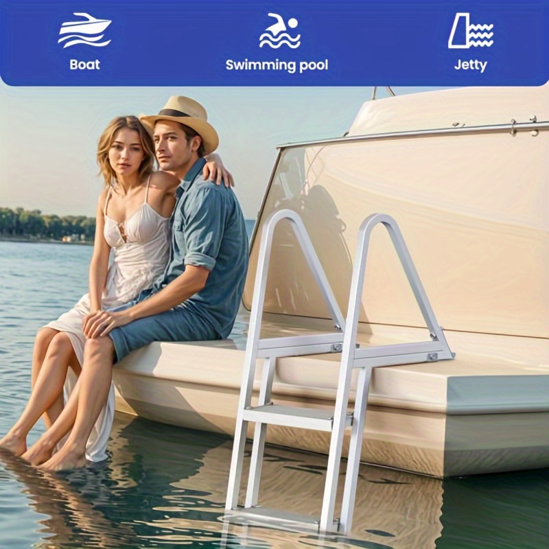 Gardnfun 3 Step Removable Dock Ladder Boat Ladder 350 Lbs - Temu