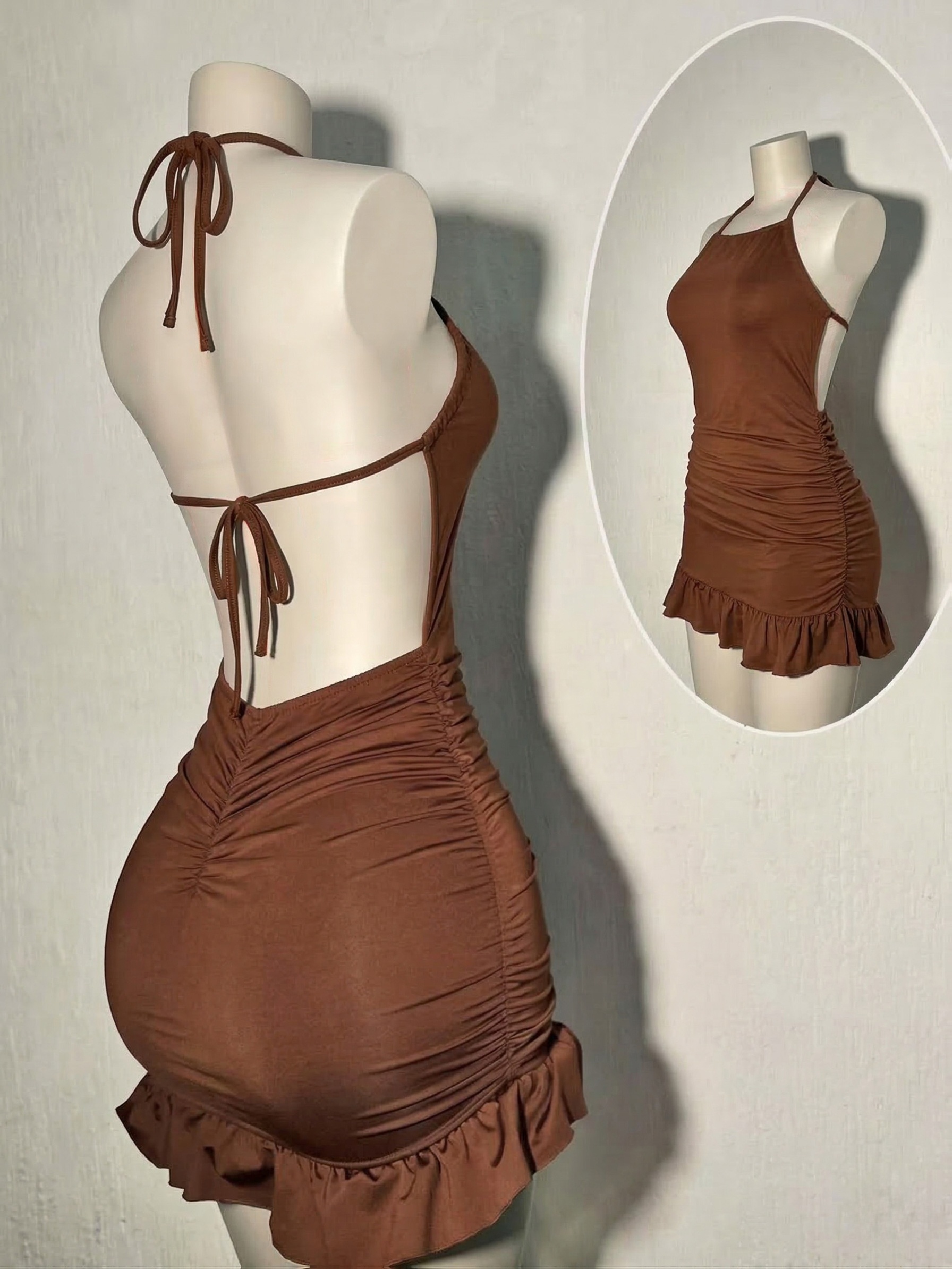 brown dress for women sold on Temu United States