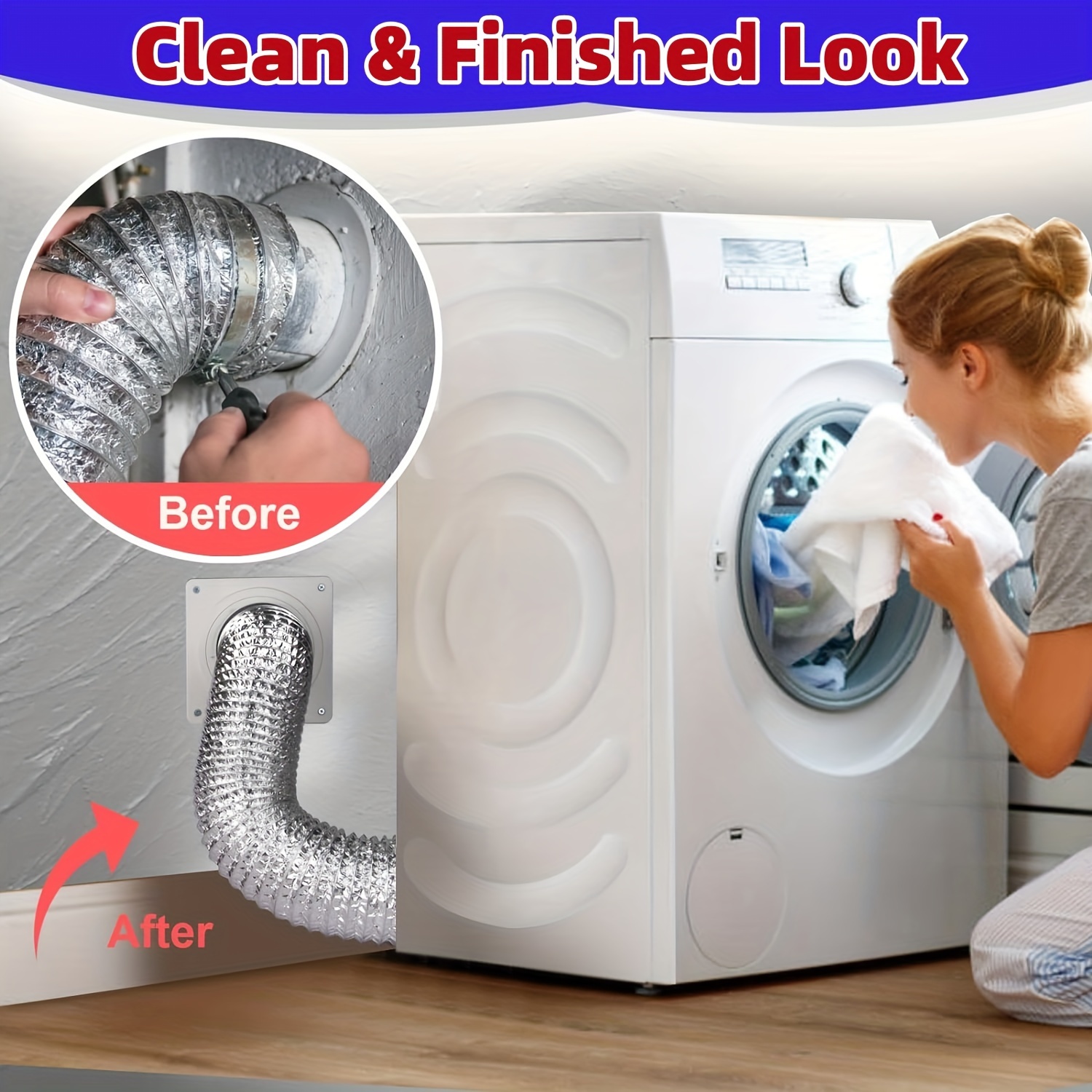 5 Pack Dryer Vent Wall Plate Connector Kit Connect Disconnect Twist ...