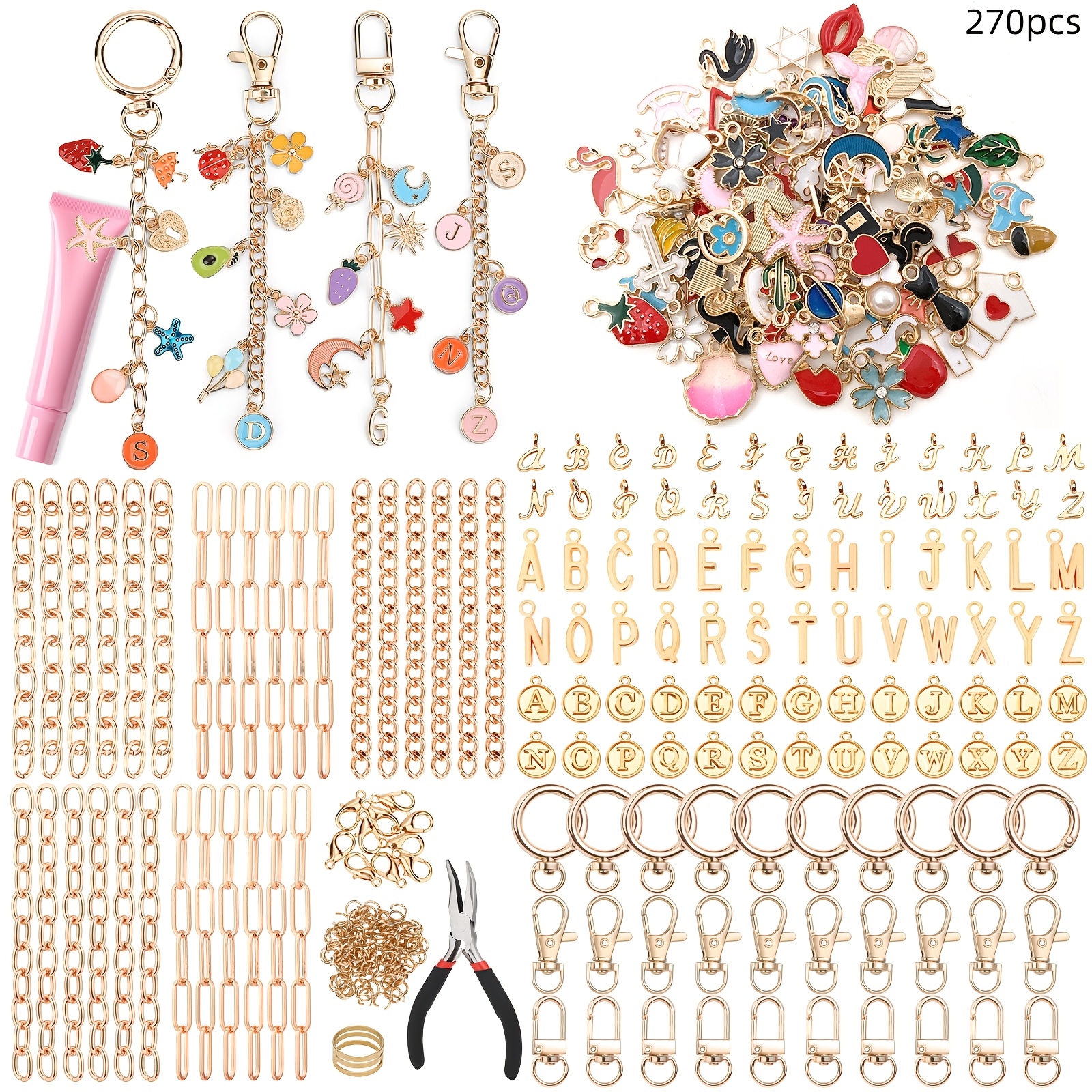 keychain charms sold on Temu United States