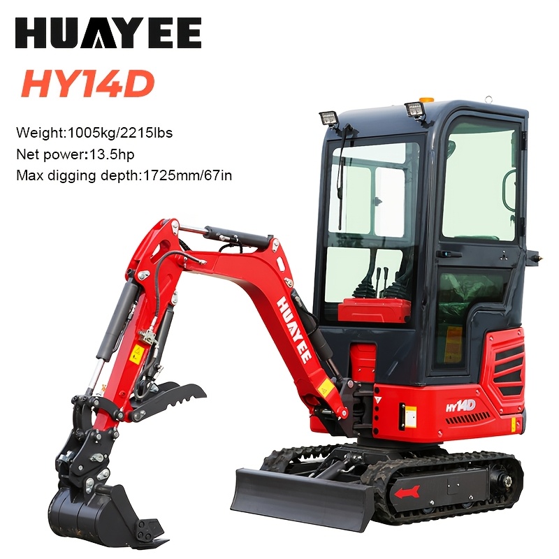 mini excavator sold on Temu United States