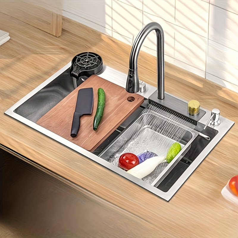 kitchen waterfall sink sold on Temu Australia