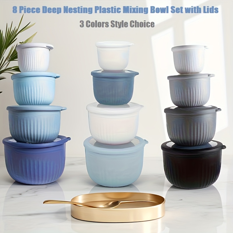plastic mixing bowl with lid sold on Temu Australia