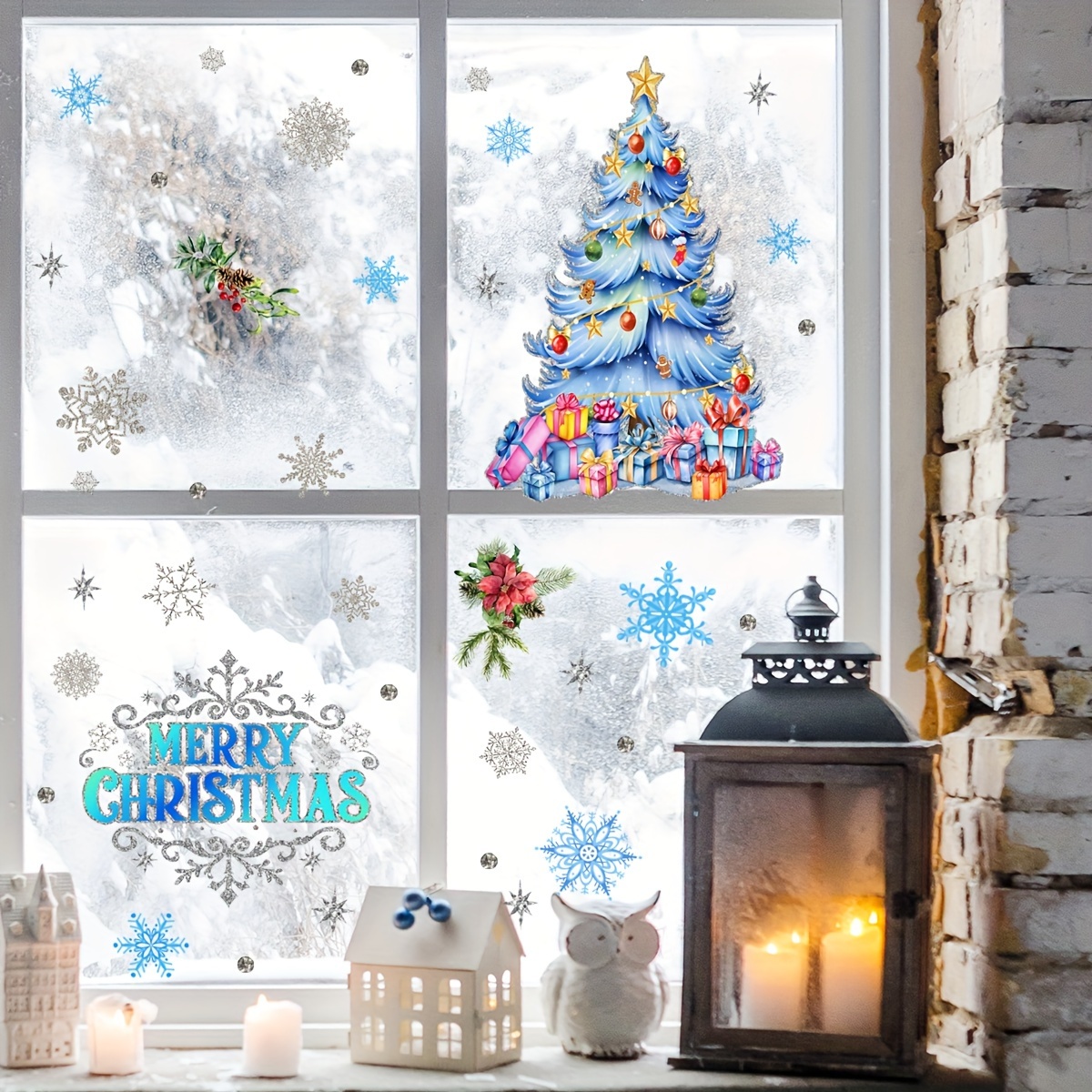Extra Large Snowman Window Clings 200 Christmas Window Clings Stickers ...