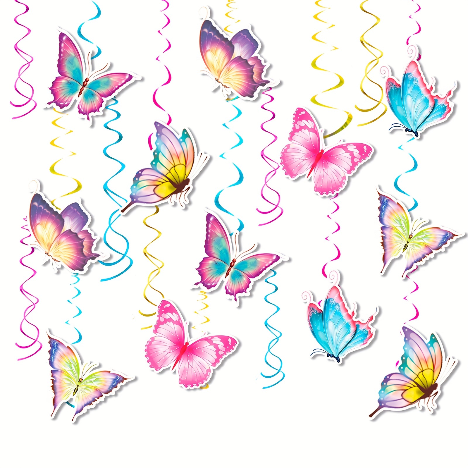 Butterfly Hanging Swirl Decoration Summer Spring Party - Temu Australia