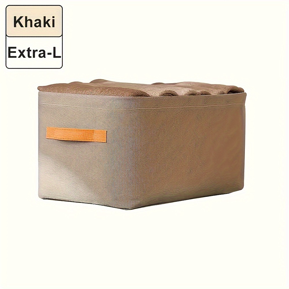 Fabric Clothes Storage Bin Handle Home Foldable Storage Box - Temu Canada