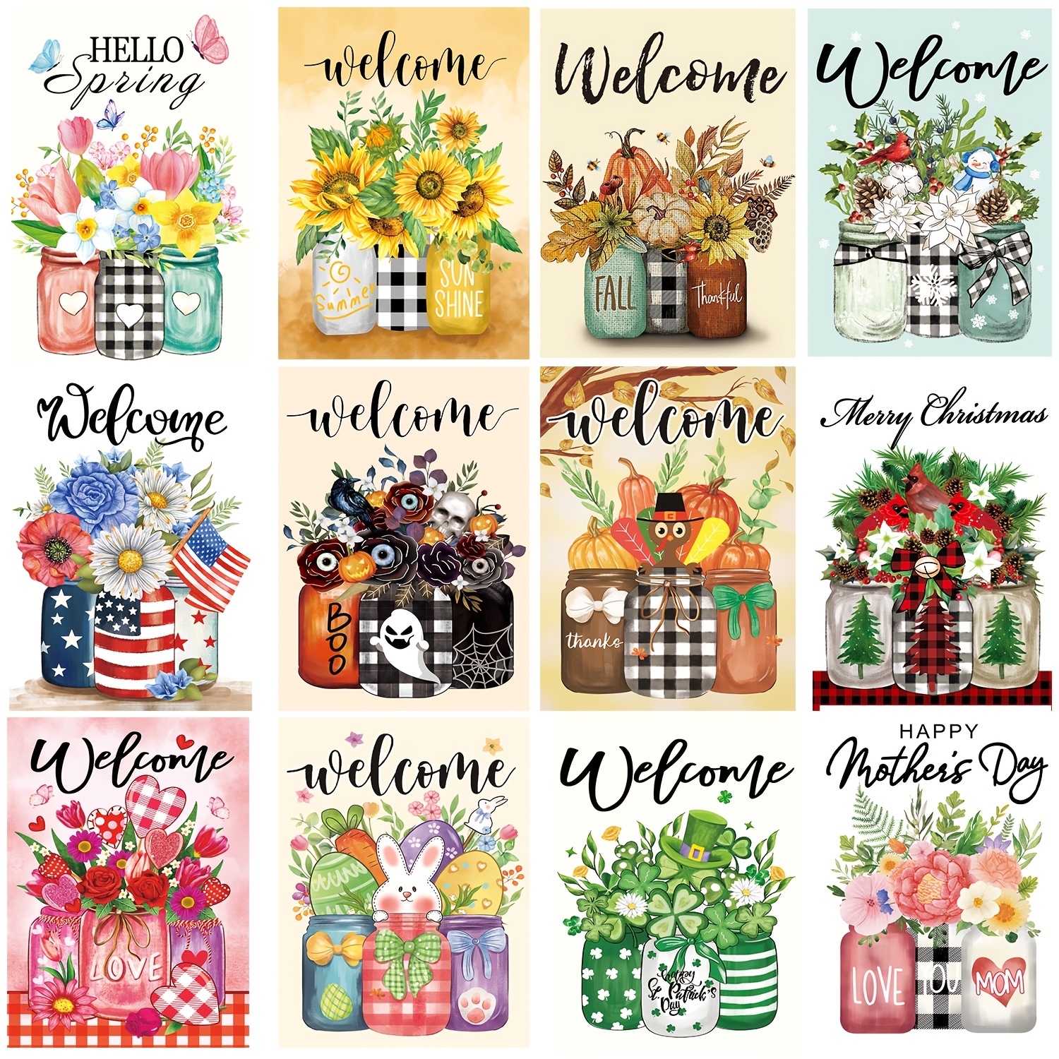 garden flags sold on Temu United States