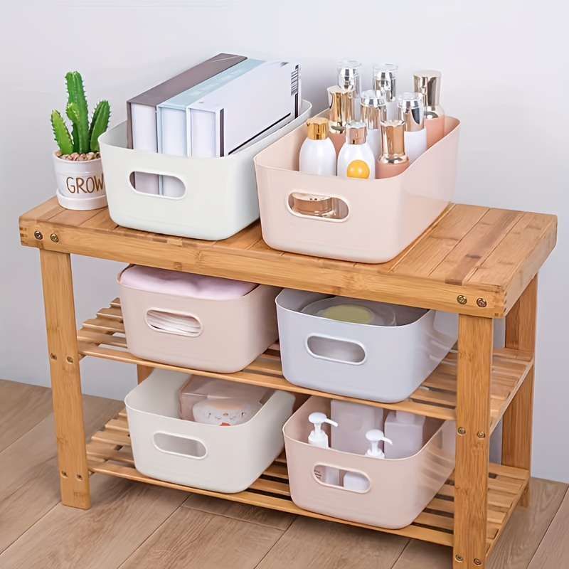 Classic Rectangular Plastic Laundry Baskets Handles - Temu