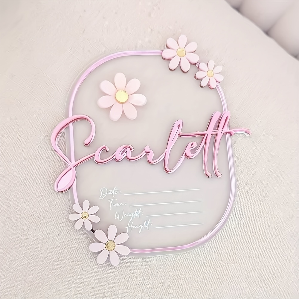 acrylic name sign sold on Temu United States
