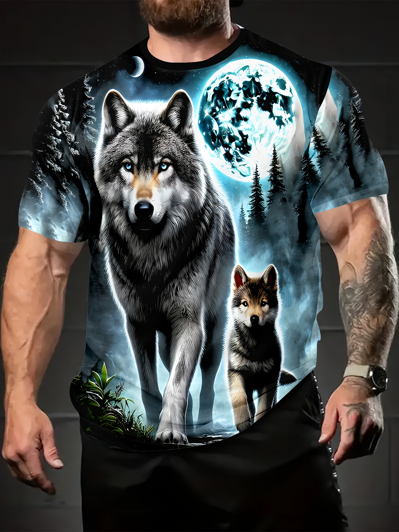 wolf shirt sold on Temu United States