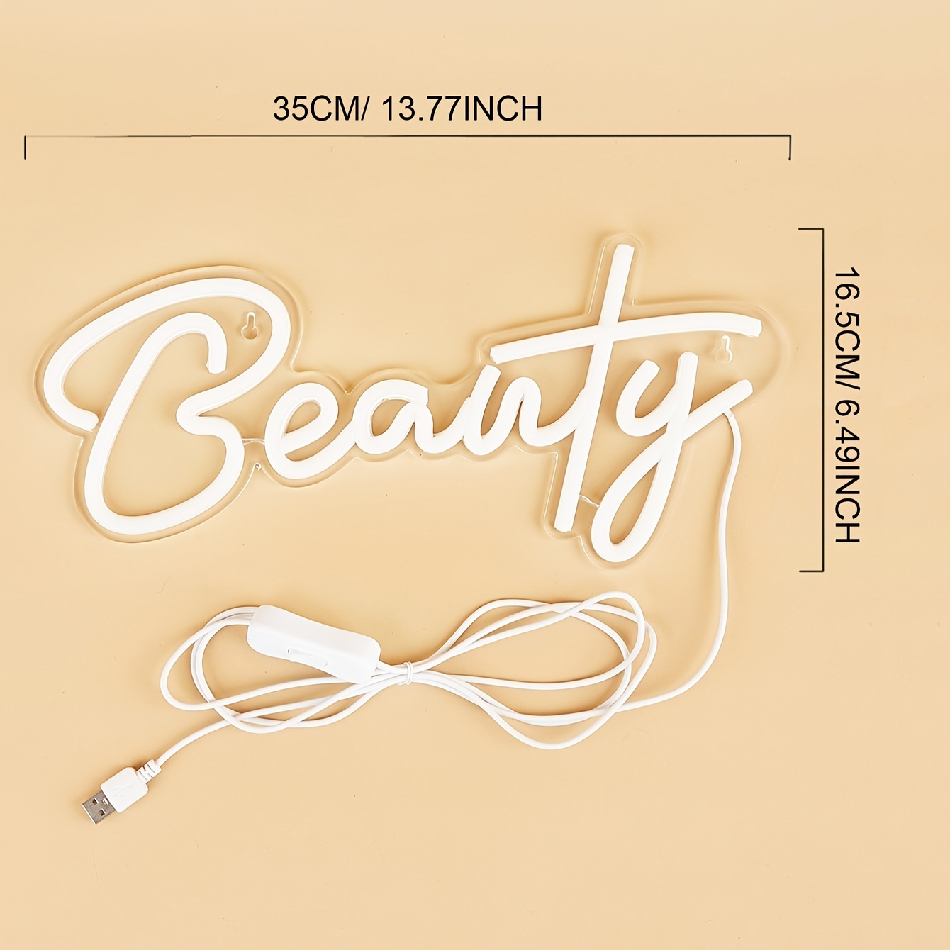 Beauty Led Neon Sign 5v Usb Powered Neon Light Switch - Temu