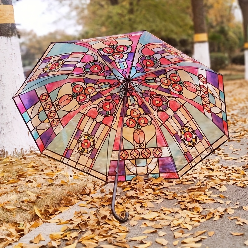 Transparent Umbrella Romantic Poetry Manual Folding Umbrella - Temu ...
