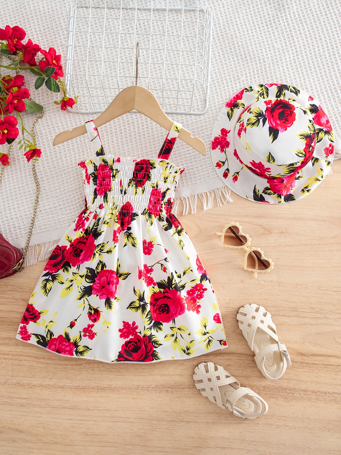 rose and dress sold on Temu United States