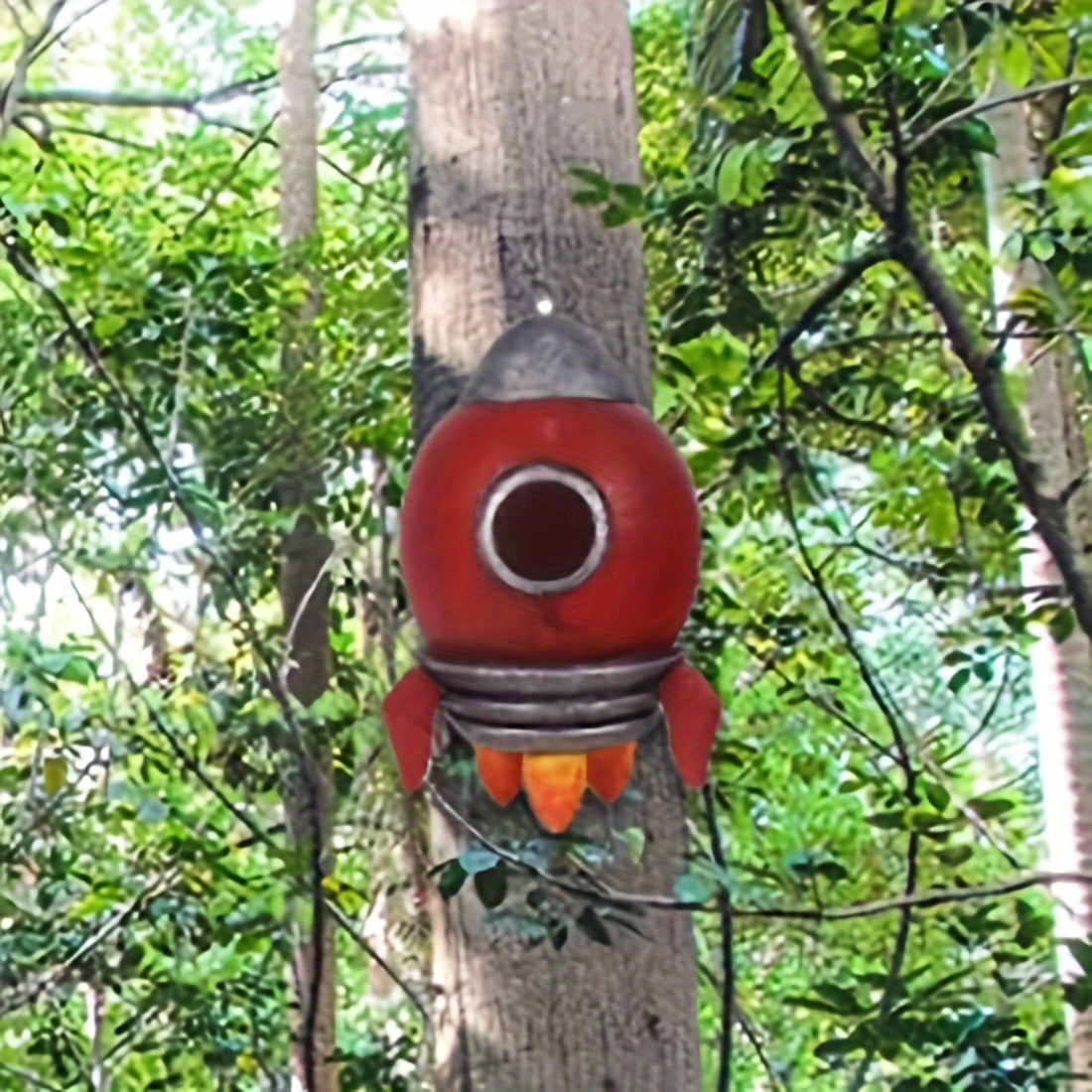 Bird House Resin Feeder Statue Bird - Temu