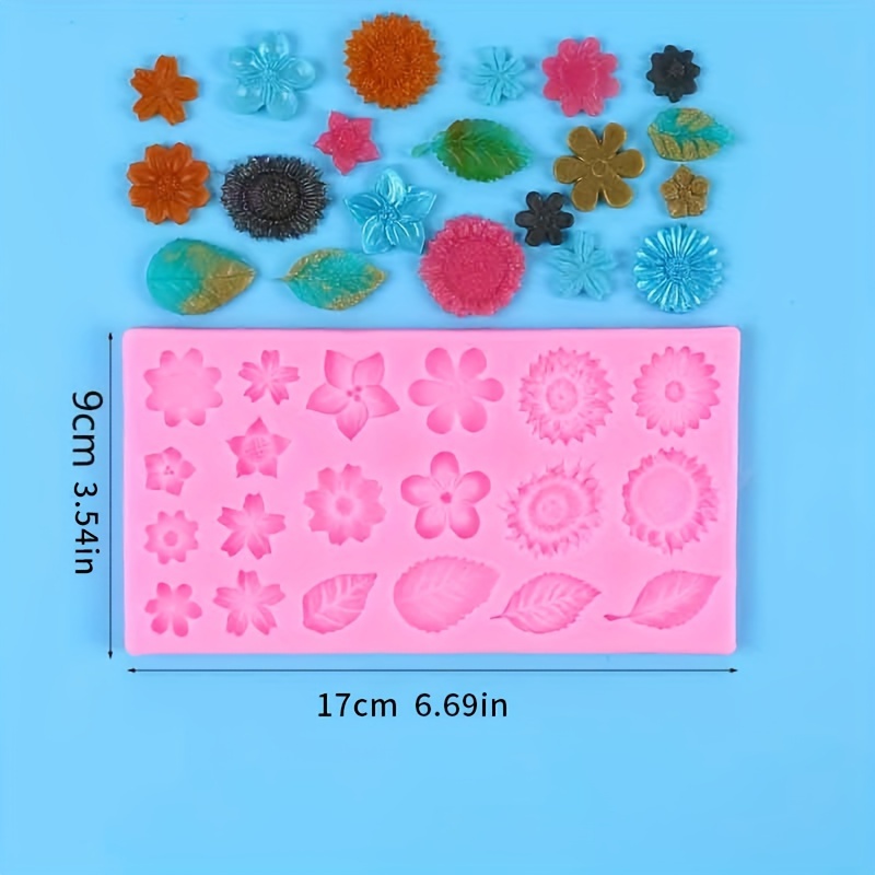 Silicone Mold Set Edible Flowers Leaves Perfect Cake - Temu