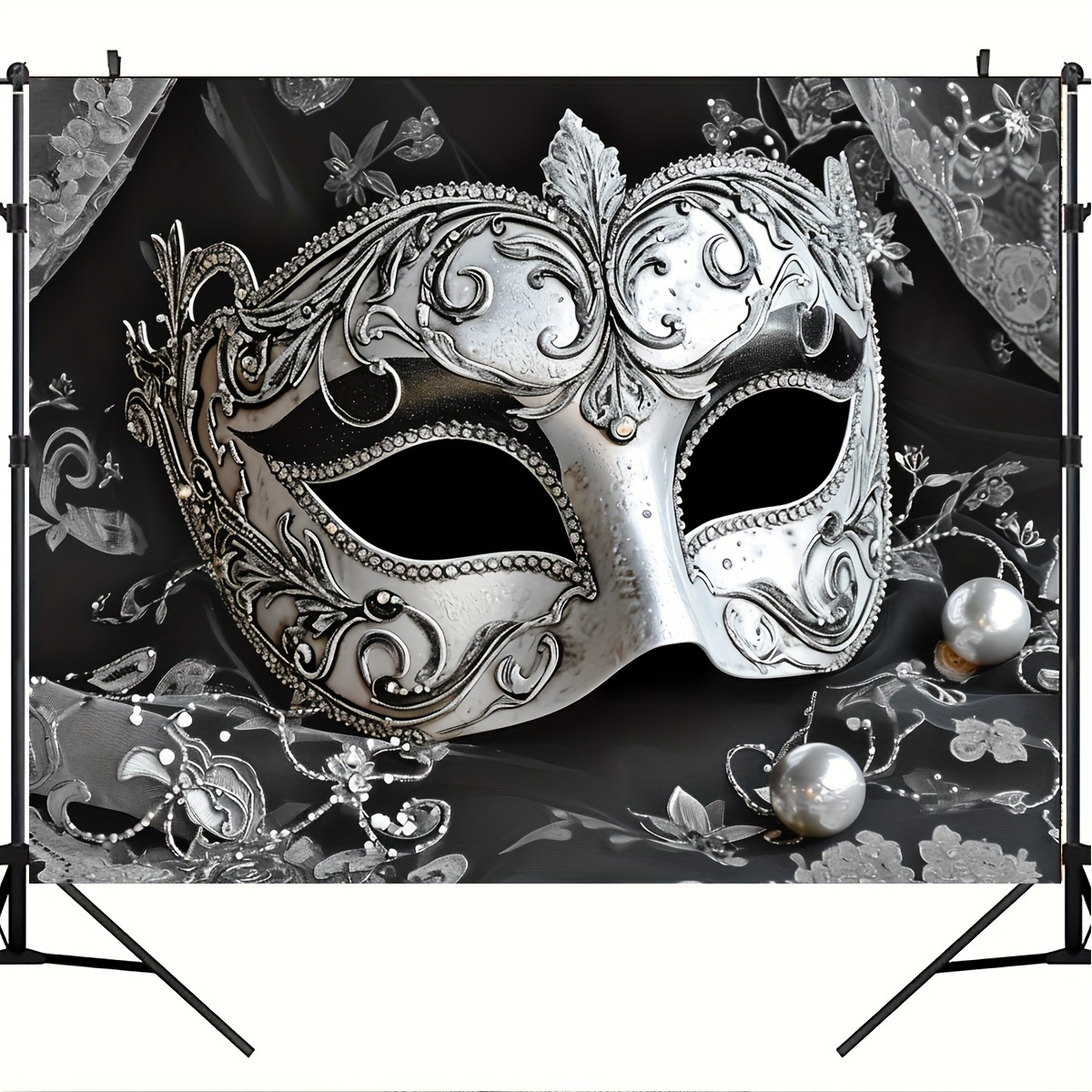 Masquerade Ball Mardi Gras Background Photo Props Carnival - Temu Australia