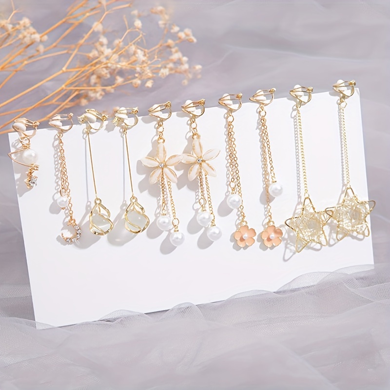 clip on earrings women sold on Temu United States