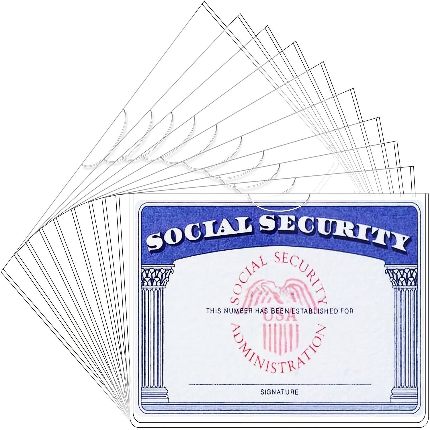 social security protector sold on Temu United States