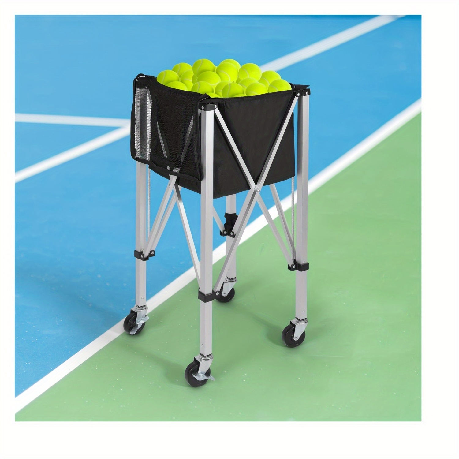 Tennis Ball Basket Wheel Tennis Hopper Cart 150 Balls - Temu Australia