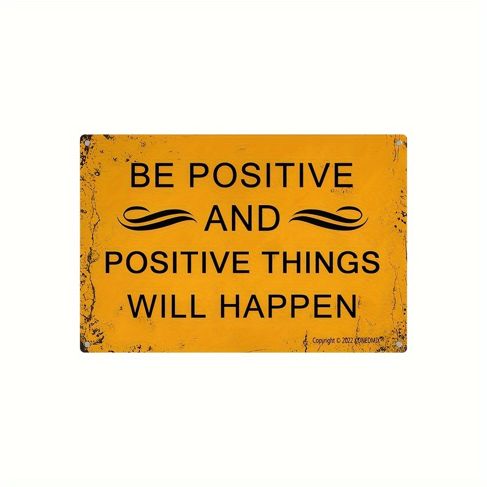 "positive Things" Metal Tin Sign Vintage Plaque Decor Wall - Temu Canada