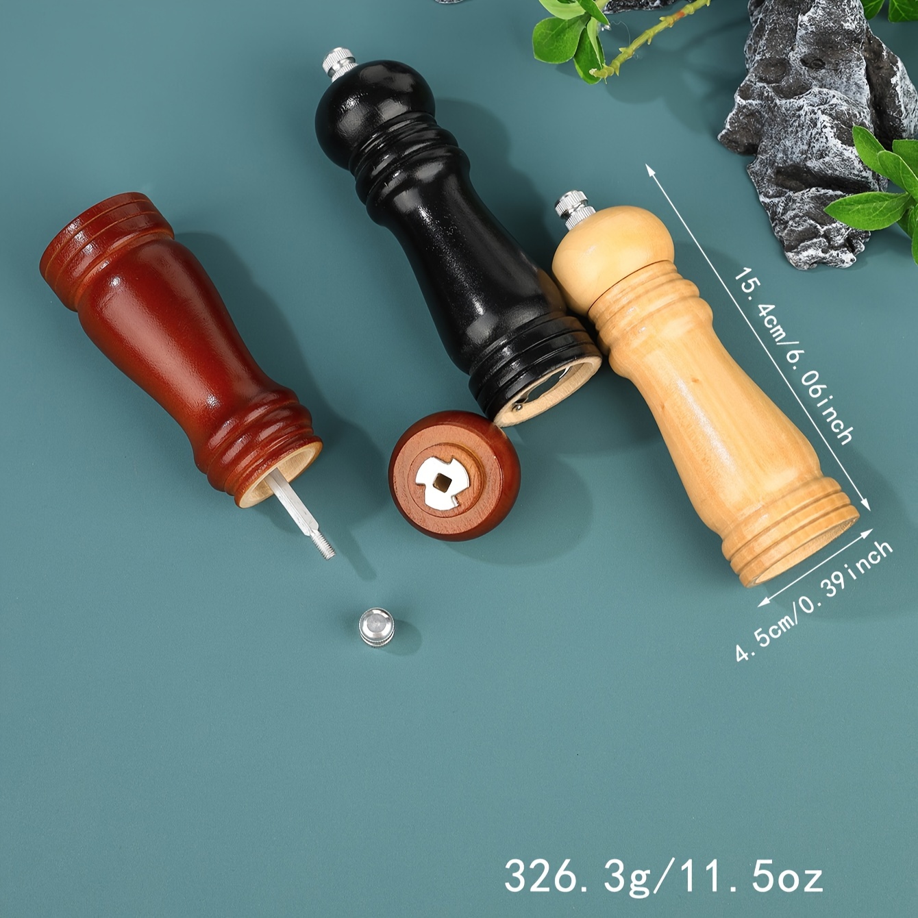 Pepper Grinder Household Sea Salt Ginder Wooden Spice - Temu United Kingdom