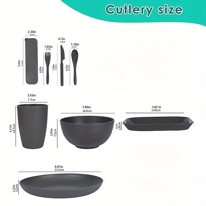 Dinnerware Set Tableware 8 Plates - Temu