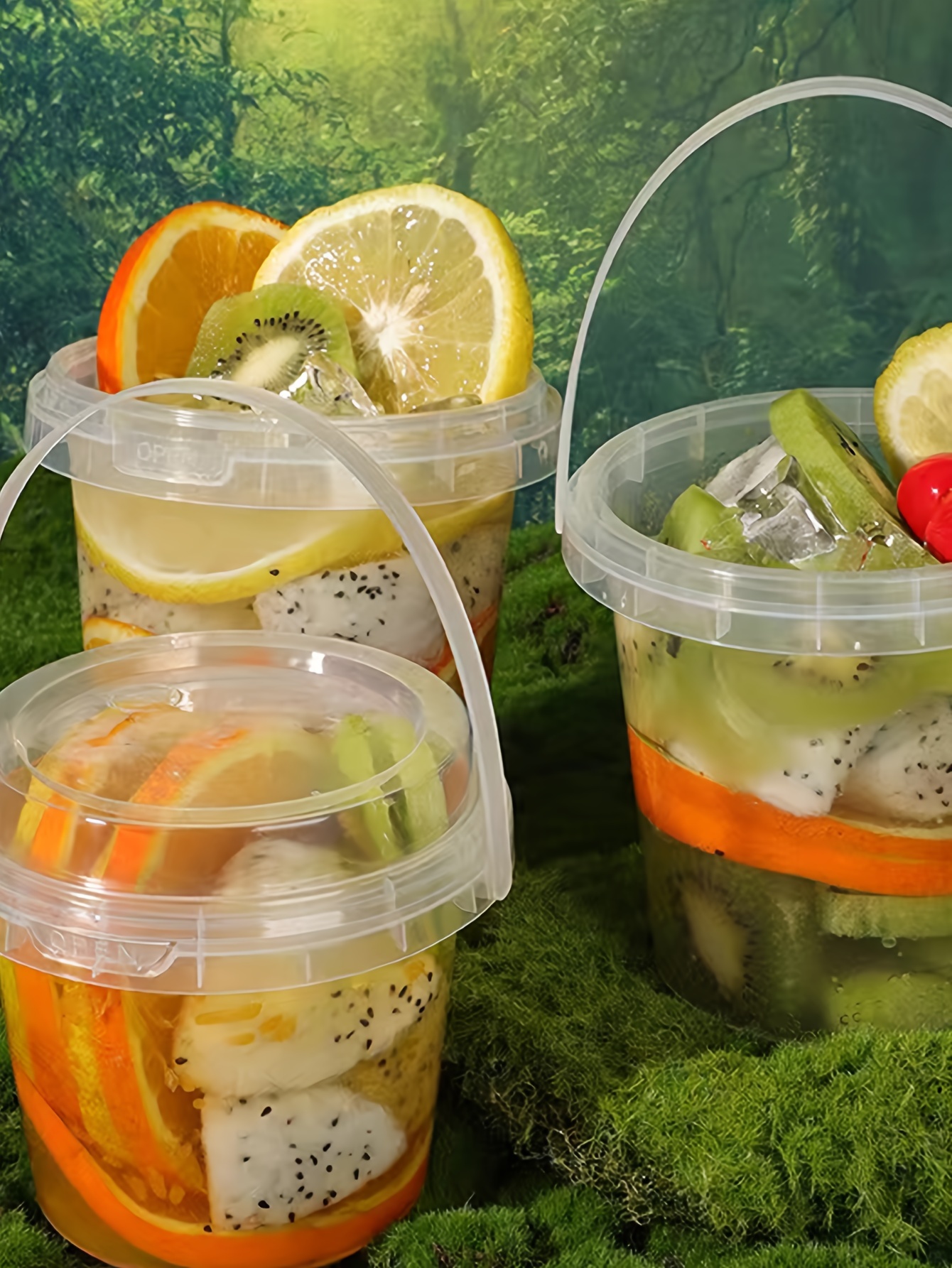 10-piece 34oz Large Plastic Tumbler Cups With Lids & Straws - Reusable ...