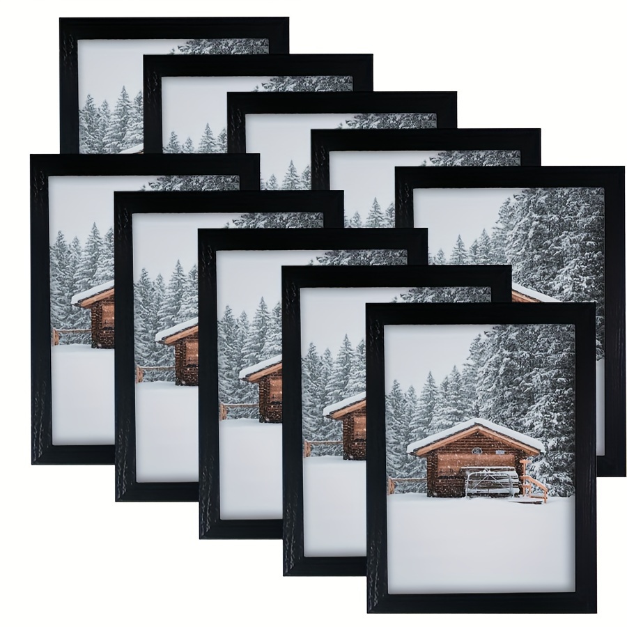 Classic Gallery Photo Frame Set Black Artificial Wood - Temu