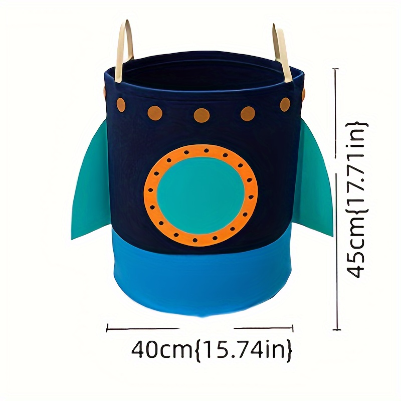Pet Toy Basket Washable Rocket Design Dog Toy Storage Box - Temu Australia