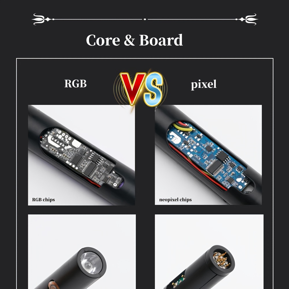 Rgb Heavy Dueling Smooth Swing Customized Pixel Lightsaber 1 Inch Blade ...