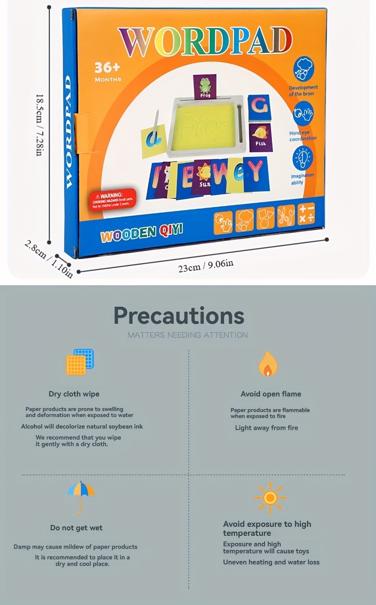 어린이용 나무 알파벳 숫자 학습 장난감 교육용 모래 그림 보드와 펜 제어 훈련 카드 혼합 색상 Temu