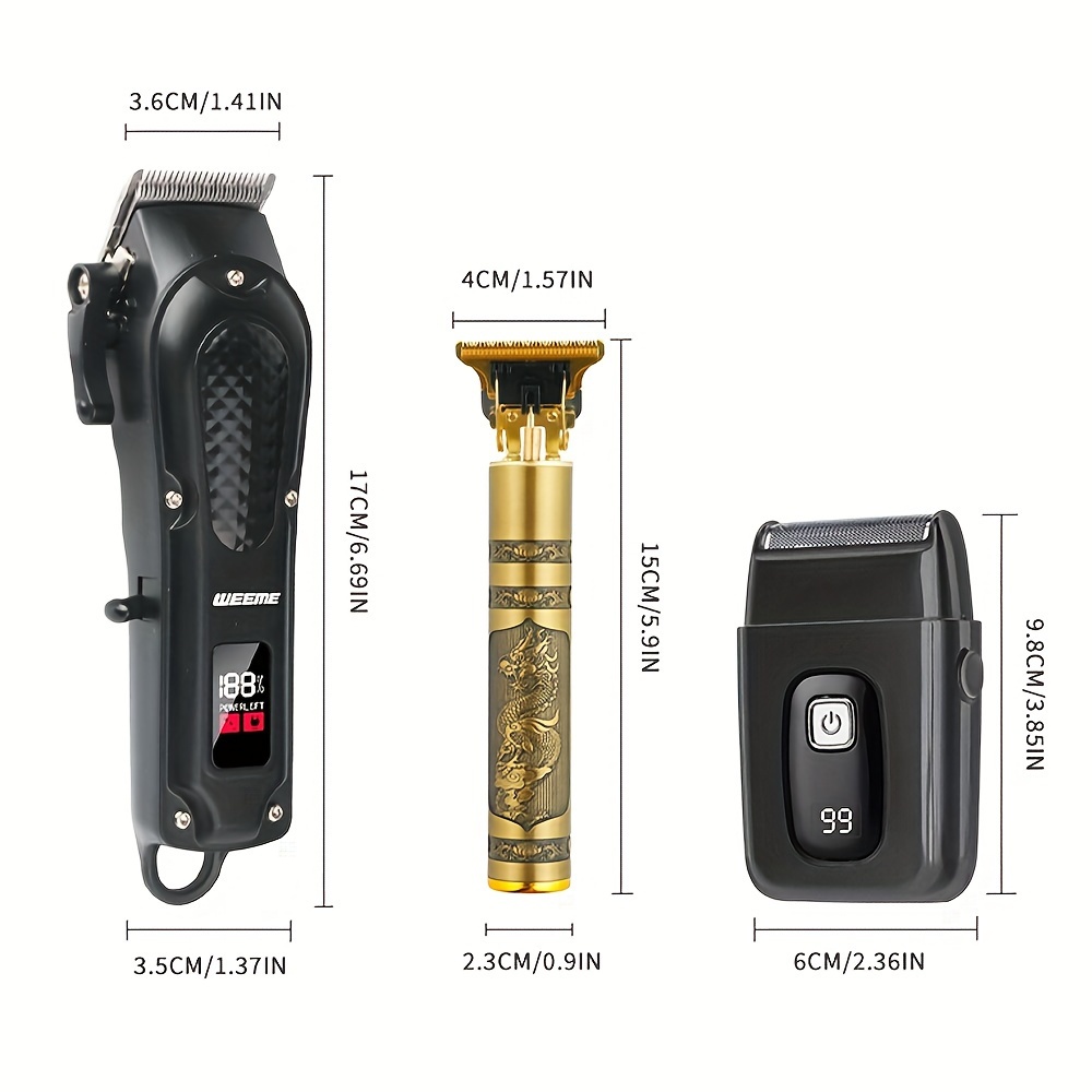 Men's Hair Grooming Kit – Usb Rechargeable Electric - Temu