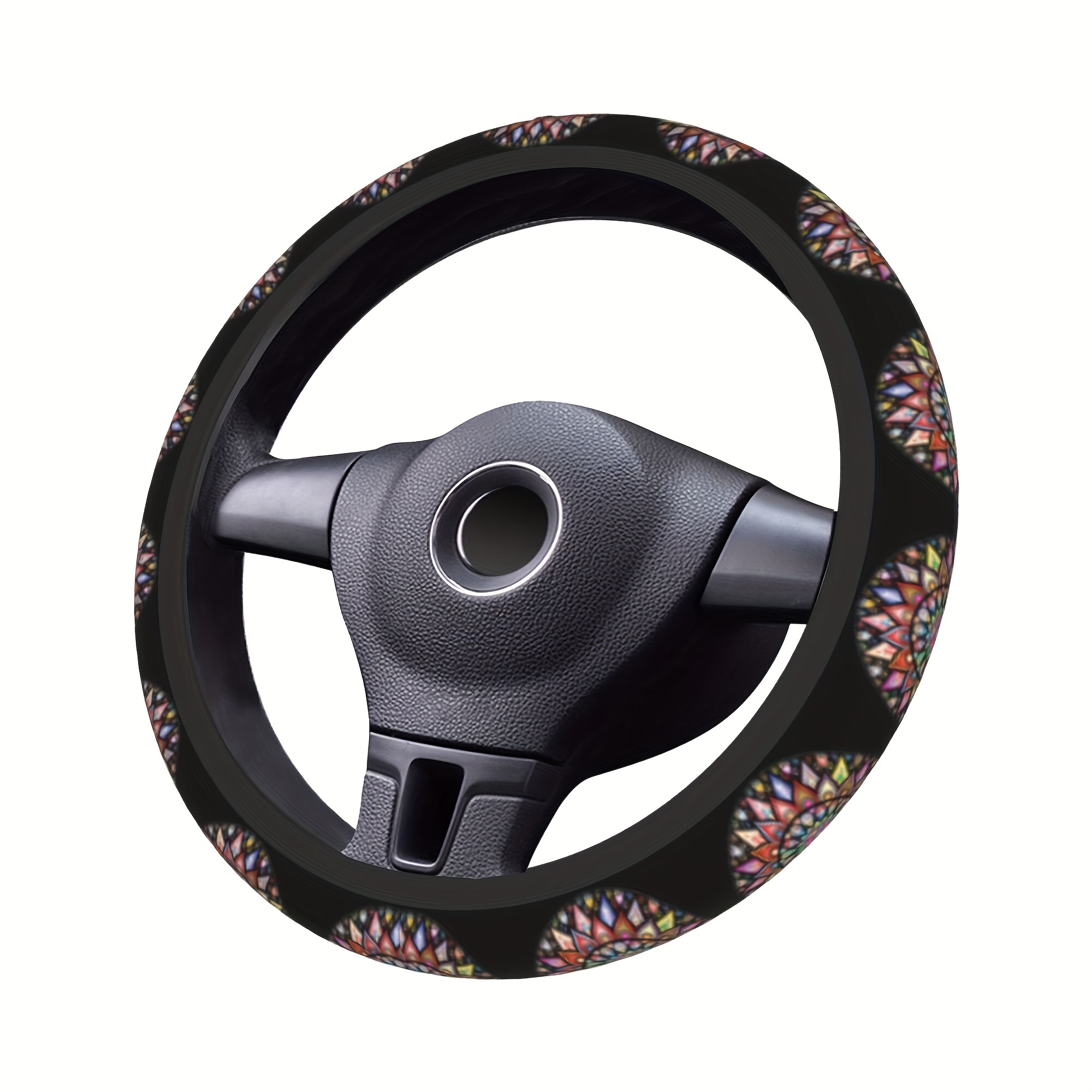 Colorful Glass Print Steering Wheel Cover Non slip Durable - Temu