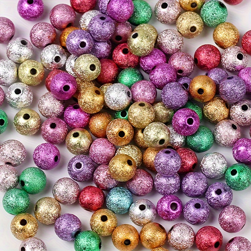 Mix Round Wrinkle Texture Nylon Beads Charms Loose Spacer - Temu