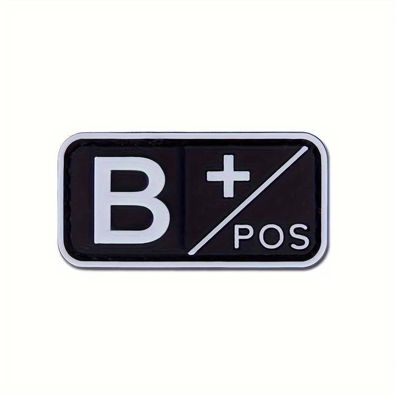 Pvc Blood Type Morale Patches Adhesive Backing A Ab - Temu