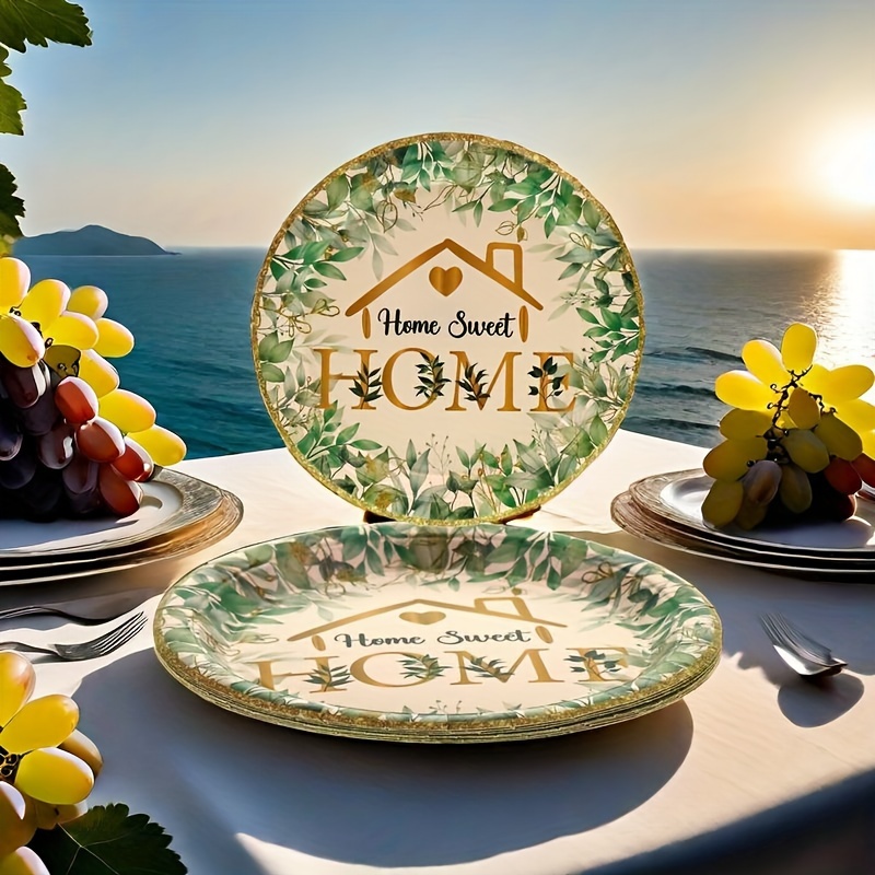 7/ Thick Hard Home Sweet Paper Plates Lightweight Suitable - Temu Canada