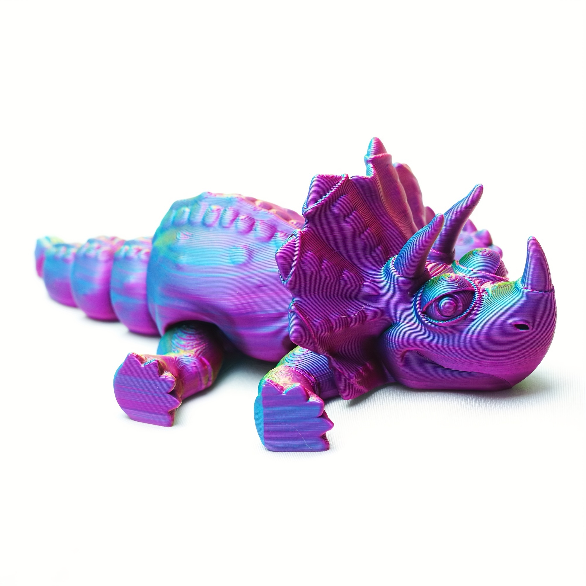 3d Printed Laser Triceratops Dinosaur Articulated Poseable - Temu